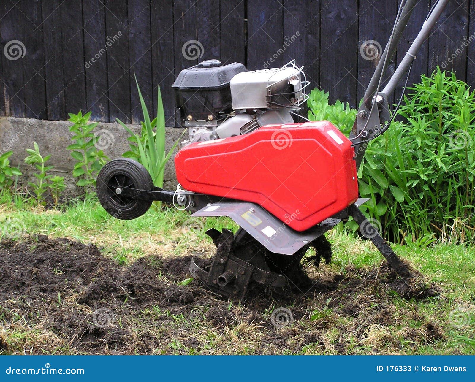 Rotivator stock image. Image of cultivator, rotivating - 176333