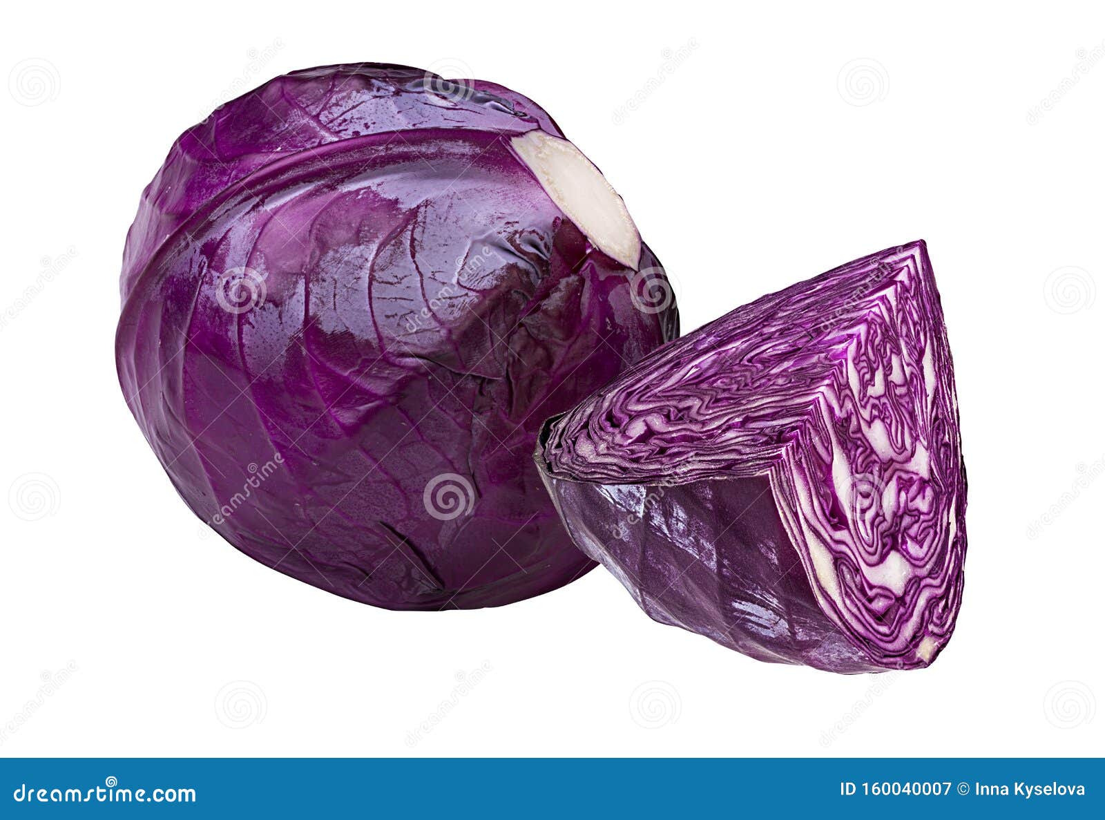 Rotkohl in Weiß isoliert stockbild. Bild von salat, gesund - 160040007