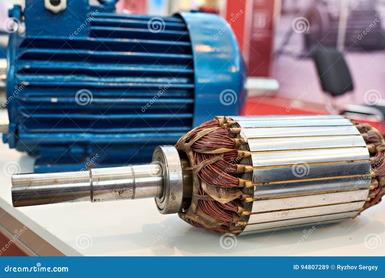 Rotor Of Electric Motor Close-up, Isolated On White Background Royalty ...