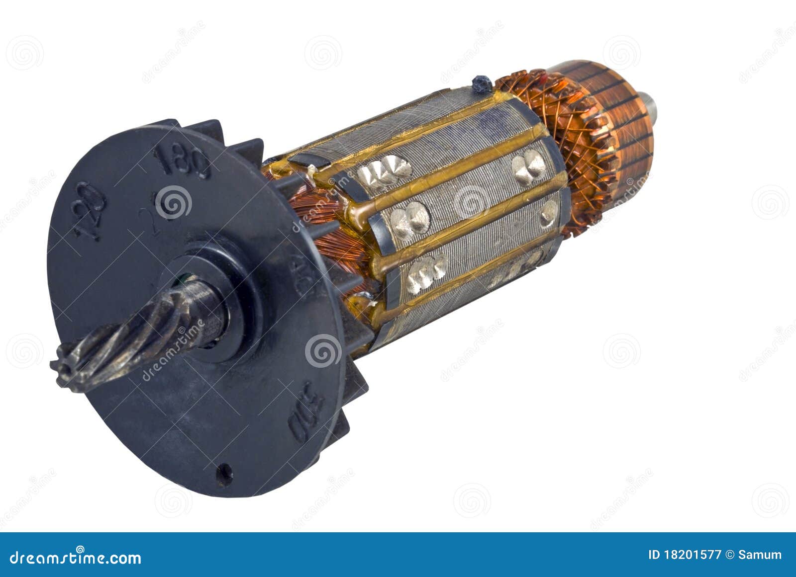 Rotor del motor eléctrico imagen de archivo. Imagen de parte - 18201577
