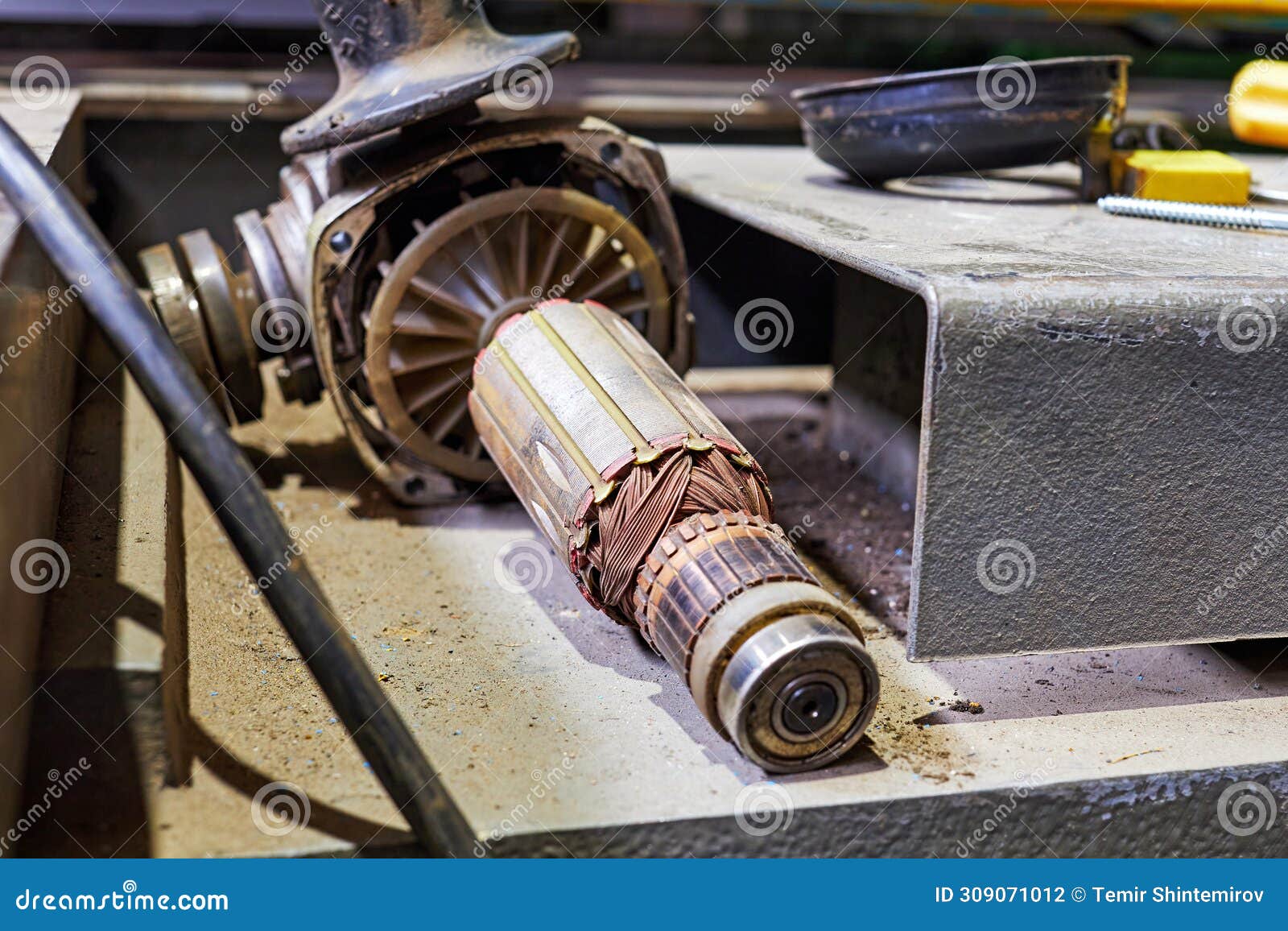 Rotor of the Disassembled Angle Grinder Stock Photo - Image of rotor ...