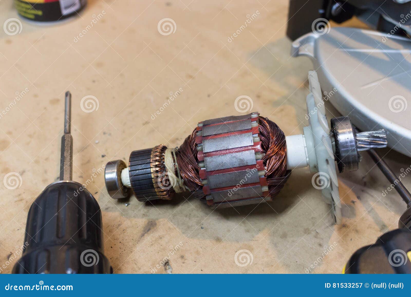 Rotor of Electric Motor Spare Parts Stock Image - Image of isolated ...