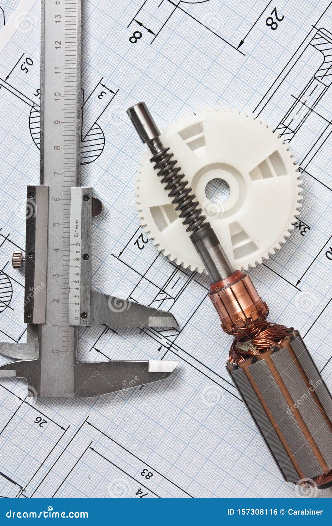 Rotor Of Electromotor And Drawing Royalty-Free Stock Photo ...