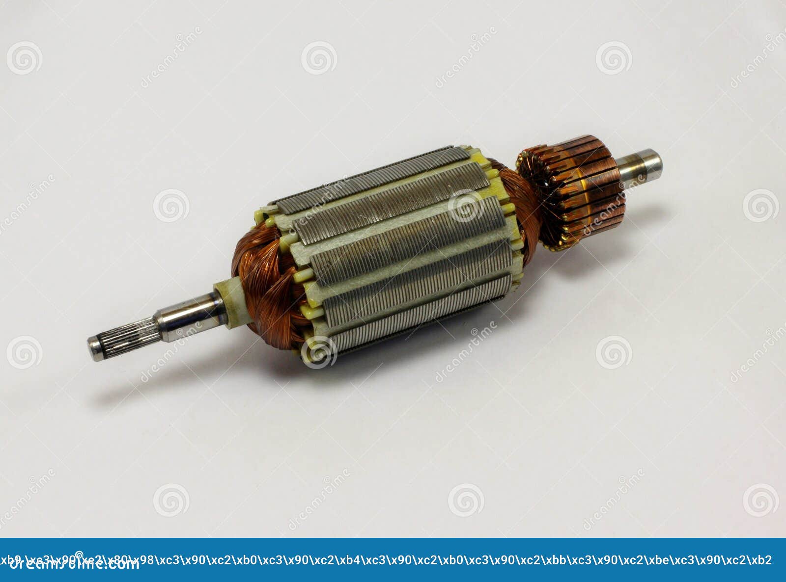 Rotor for Power Tools with Copper Winding Stock Image - Image of wire ...