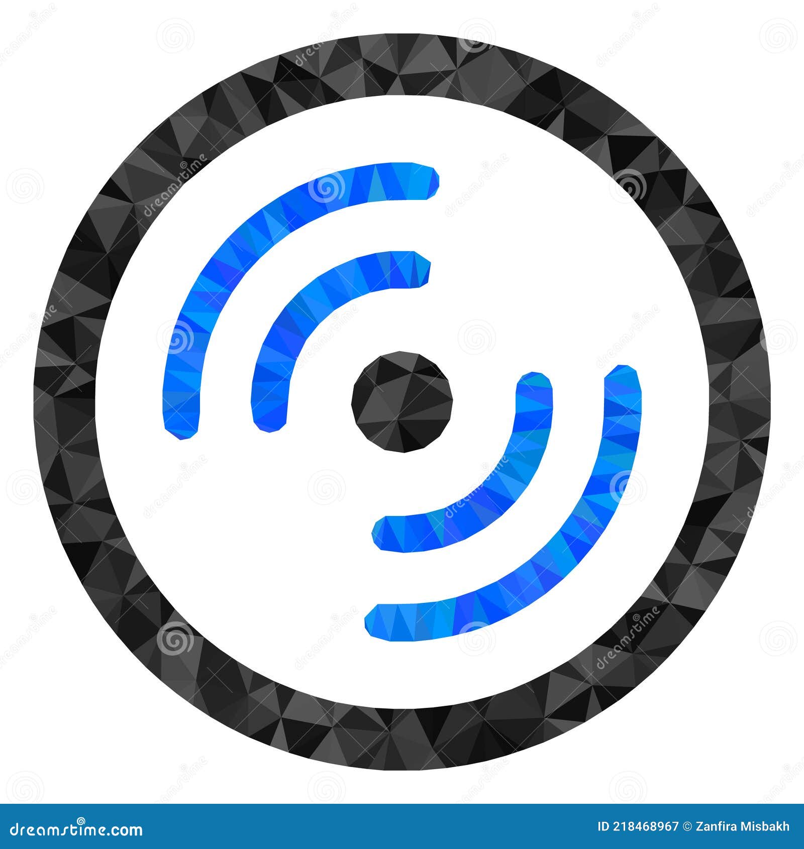 Rotor Rotation Polygonal Lowpoly Flat Icon Stock Vector - Illustration ...