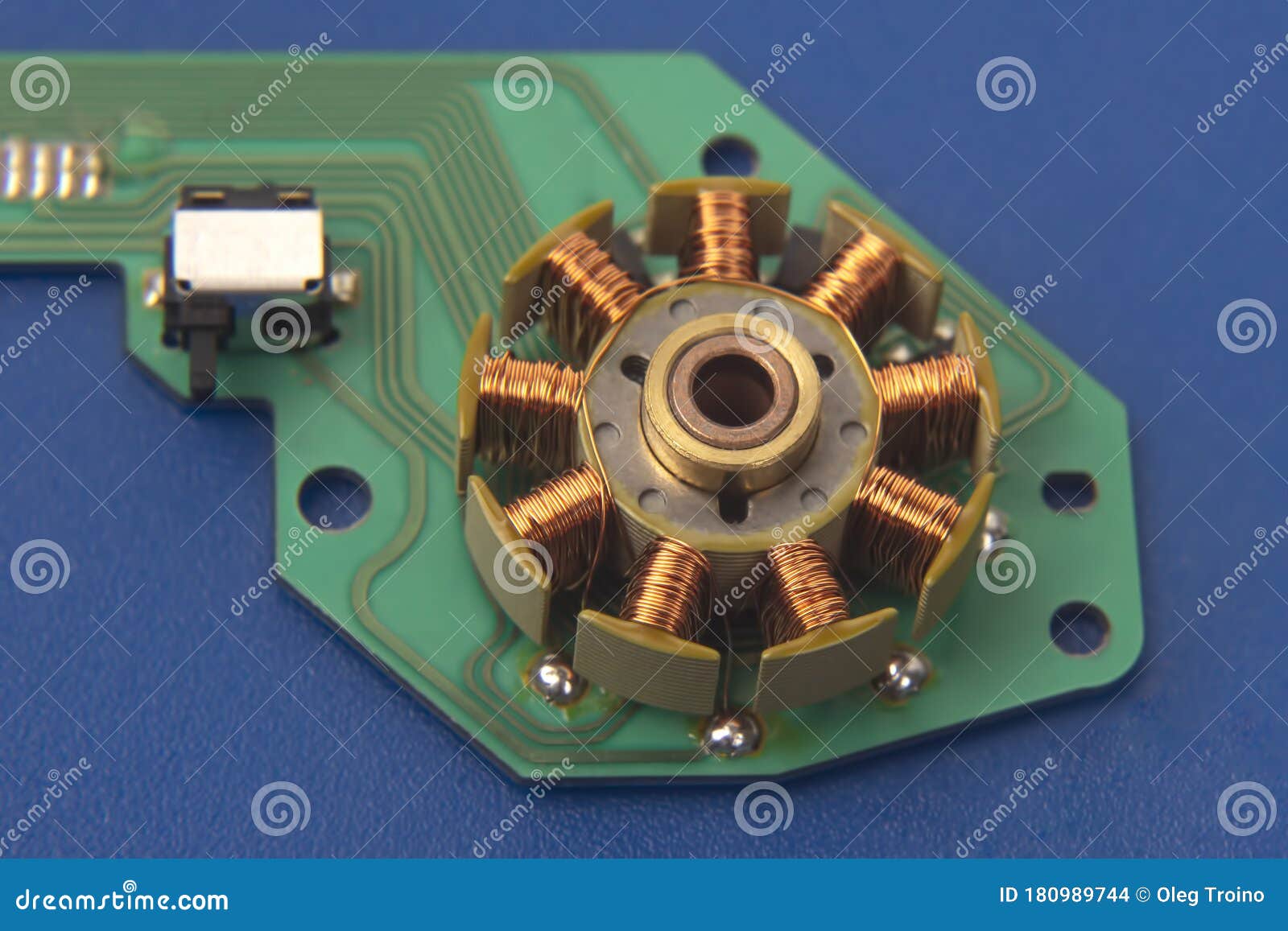 Rotor of a Small Electric Motor Closeup. Electrical Engineering ...