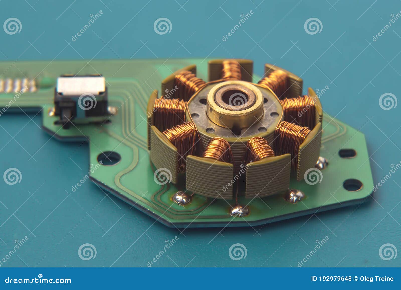 Rotor of a Small Electric Motor Closeup. Electrical Engineering ...