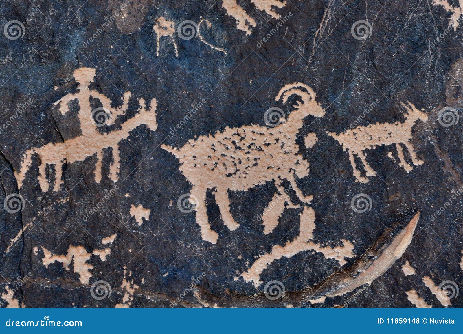 Rotstekening op Rots stock foto. Image of herten, rotstekening - 11859148