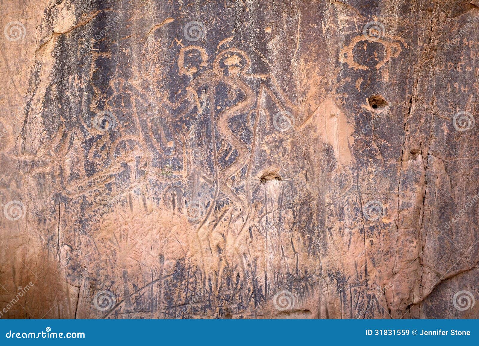 Rotstekeningen in Zuid-Dakota Stock Afbeelding - Image of buiten ...