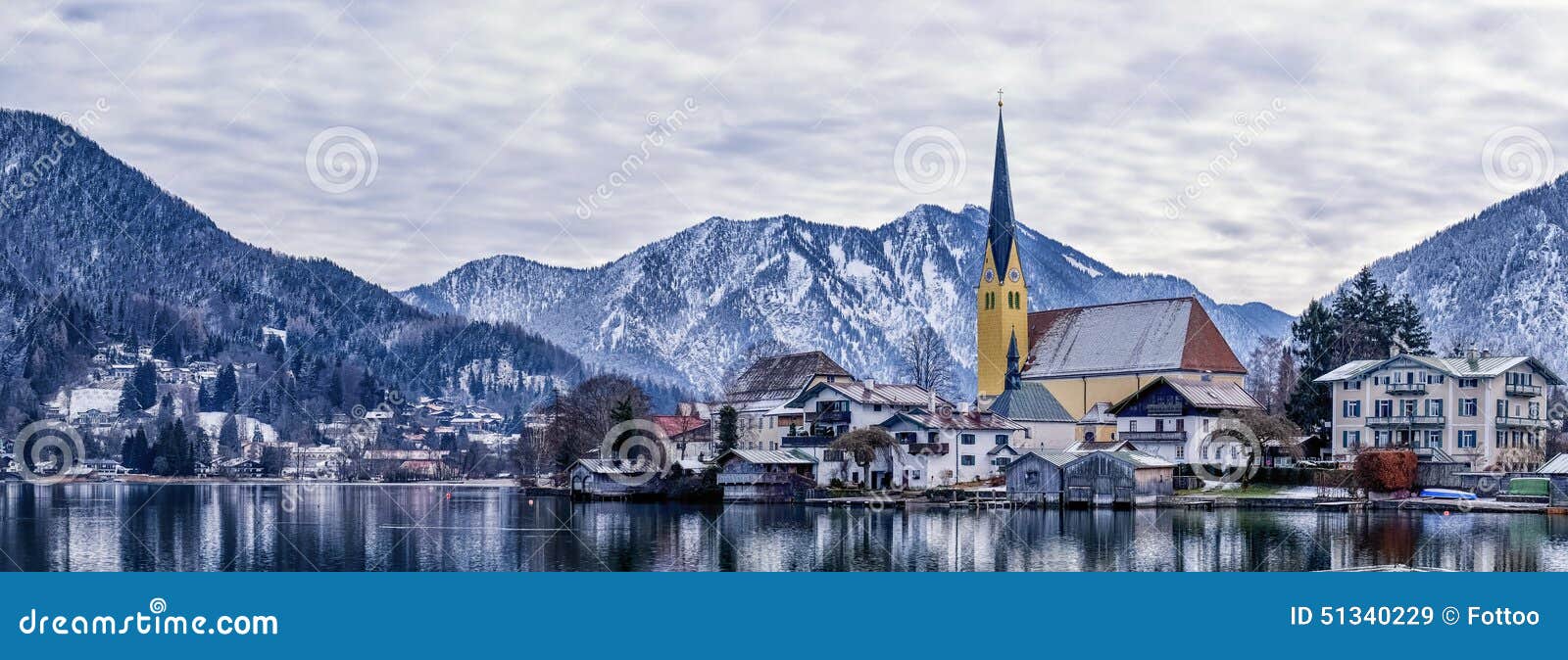 Rottach-egern stock image. Image of lake, village, egern - 51340229