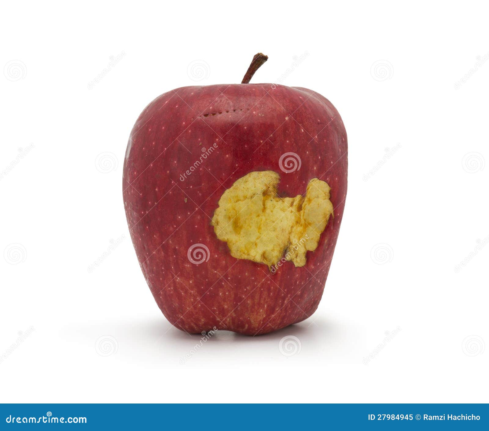 Rotten Apple Isolated on White Background Stock Image - Image of ...