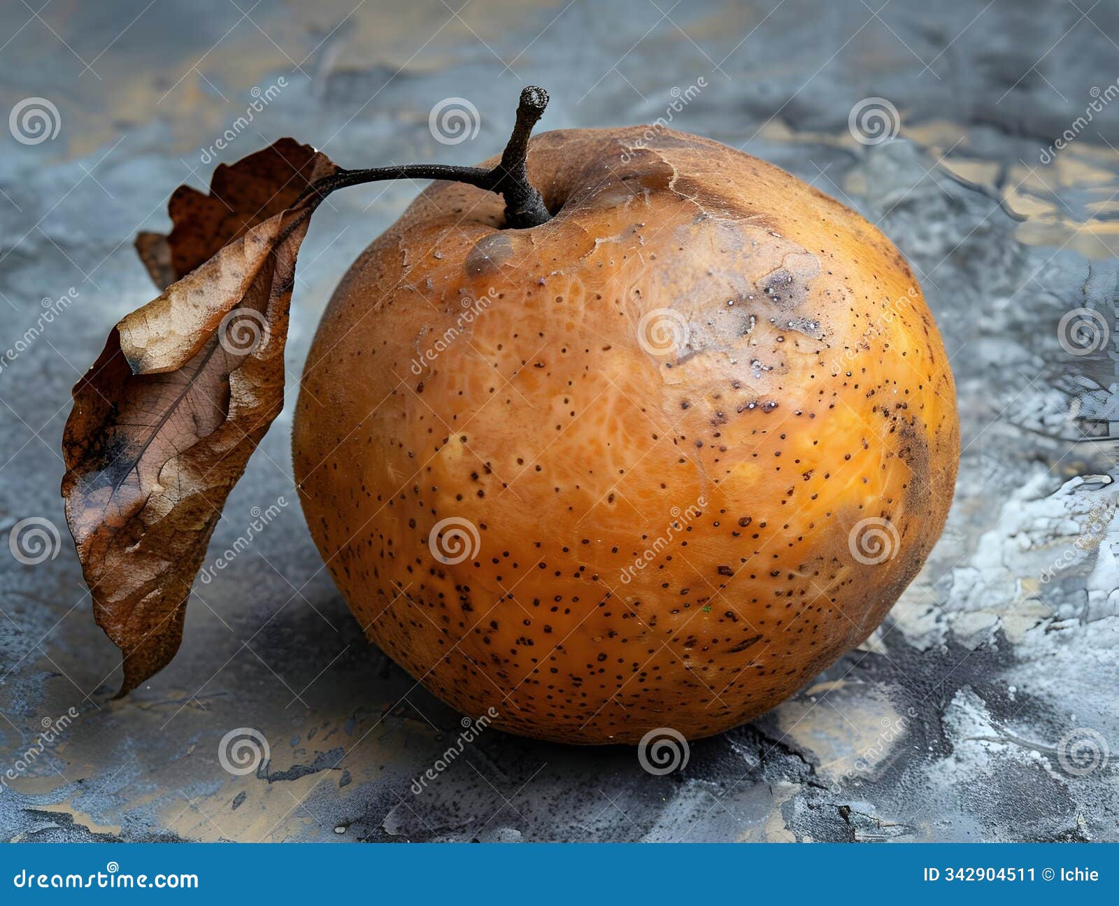 Rotten Red Apple Fruit With Leaf Cartoon Drawing Simple Design ...
