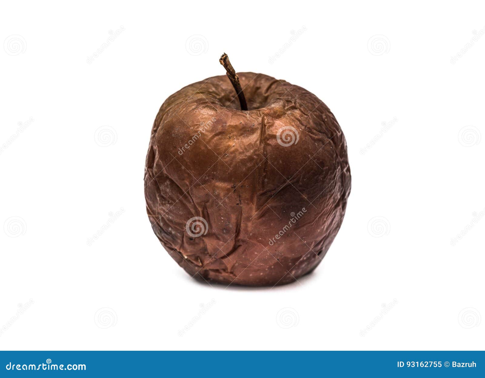 Rotten apple stock image. Image of hole, dried, eaten - 93162755