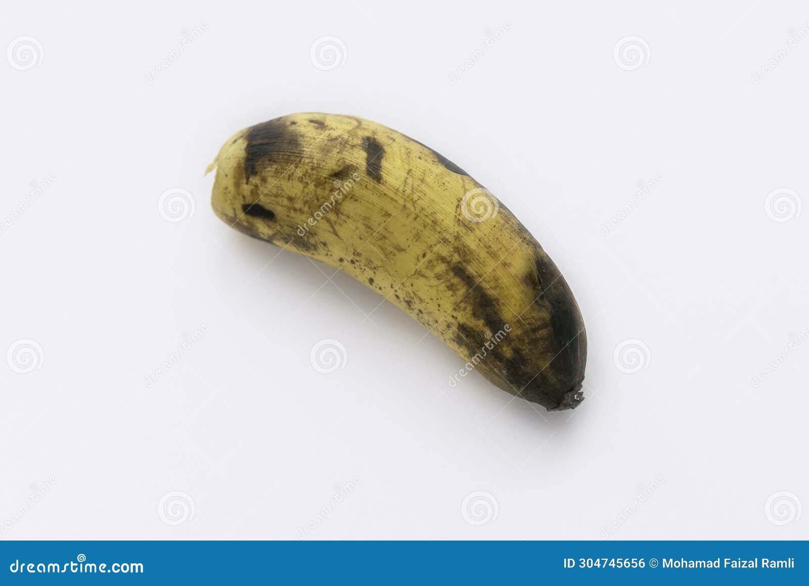 Rotten Banana Isolated on White Stock Photo - Image of inedible, snack ...