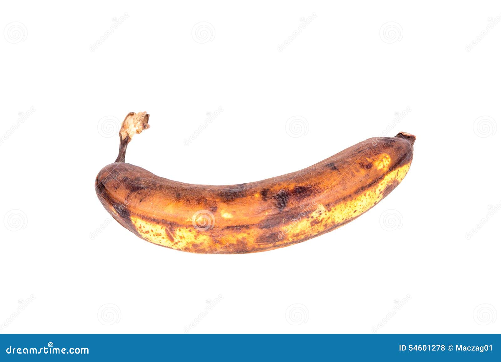 Rotten banana Isolated stock photo. Image of single, overripe - 54601278