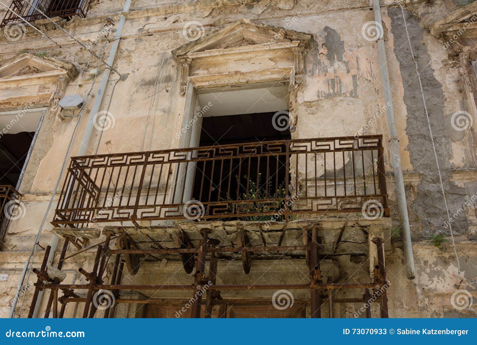 Rotten building stock image. Image of flaking, brick - 73070933