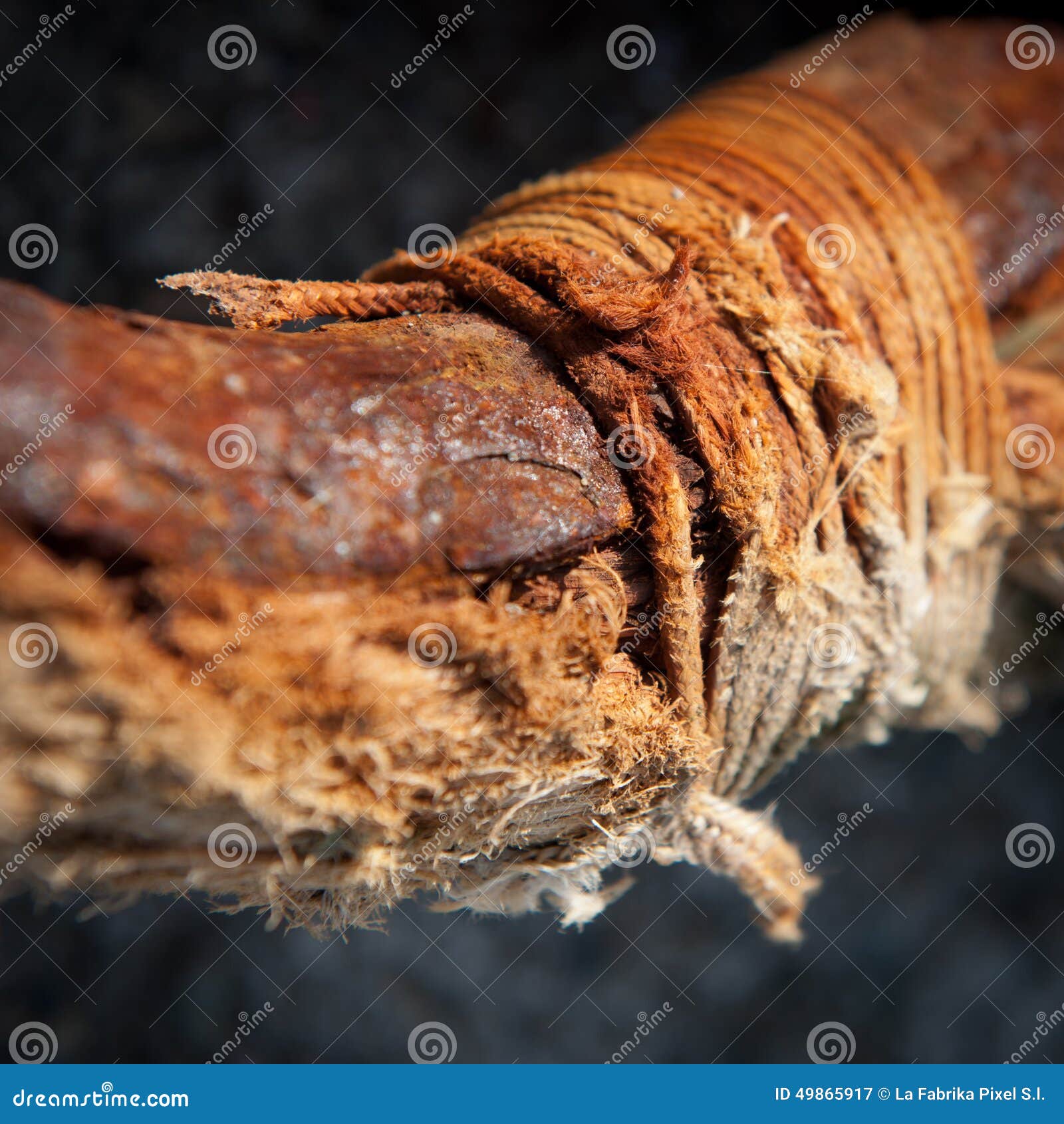 Rotten cord and rusty iron stock image. Image of grunge - 49865917