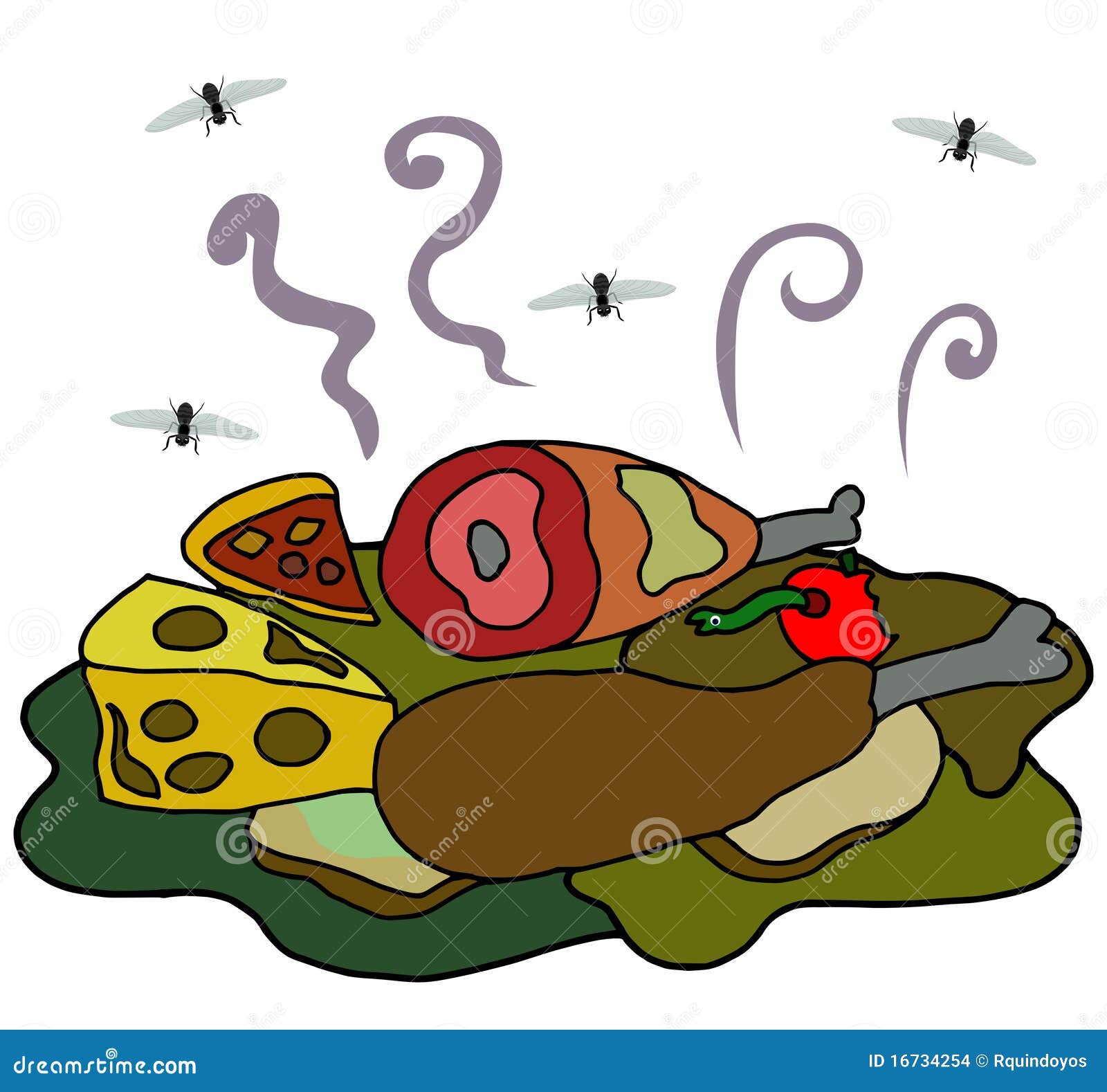 Rotten food stock illustration. Illustration of dirty - 16734254