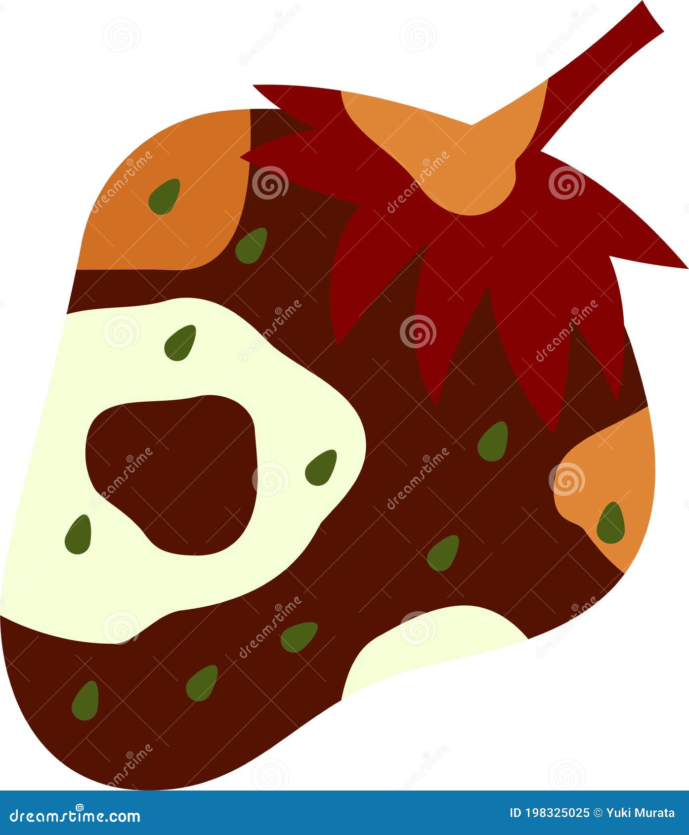 Rotten fruit illustration stock vector. Illustration of vector - 198325025