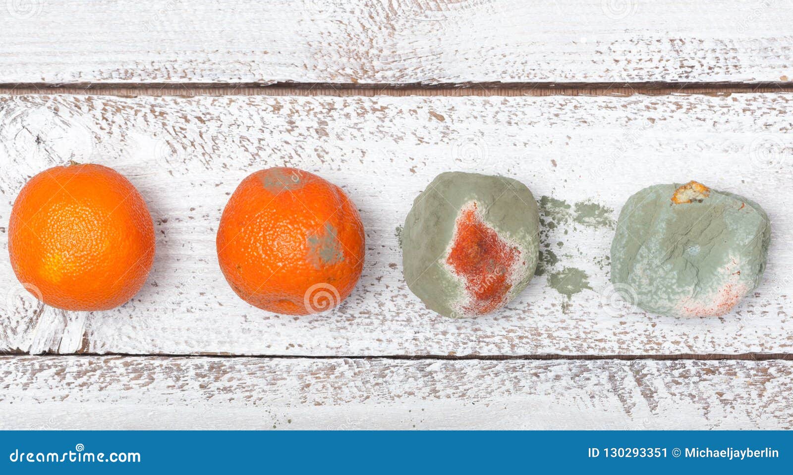 Rotten Fruit with Mold on White Table Stock Image - Image of ...