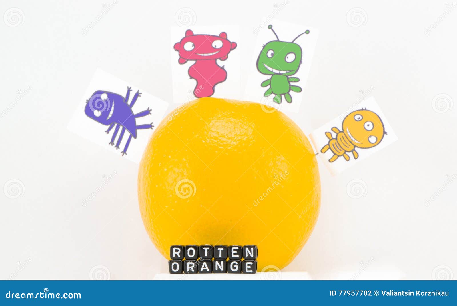 Rotten orange stock photo. Image of fruit, healthy, cubes - 77957782