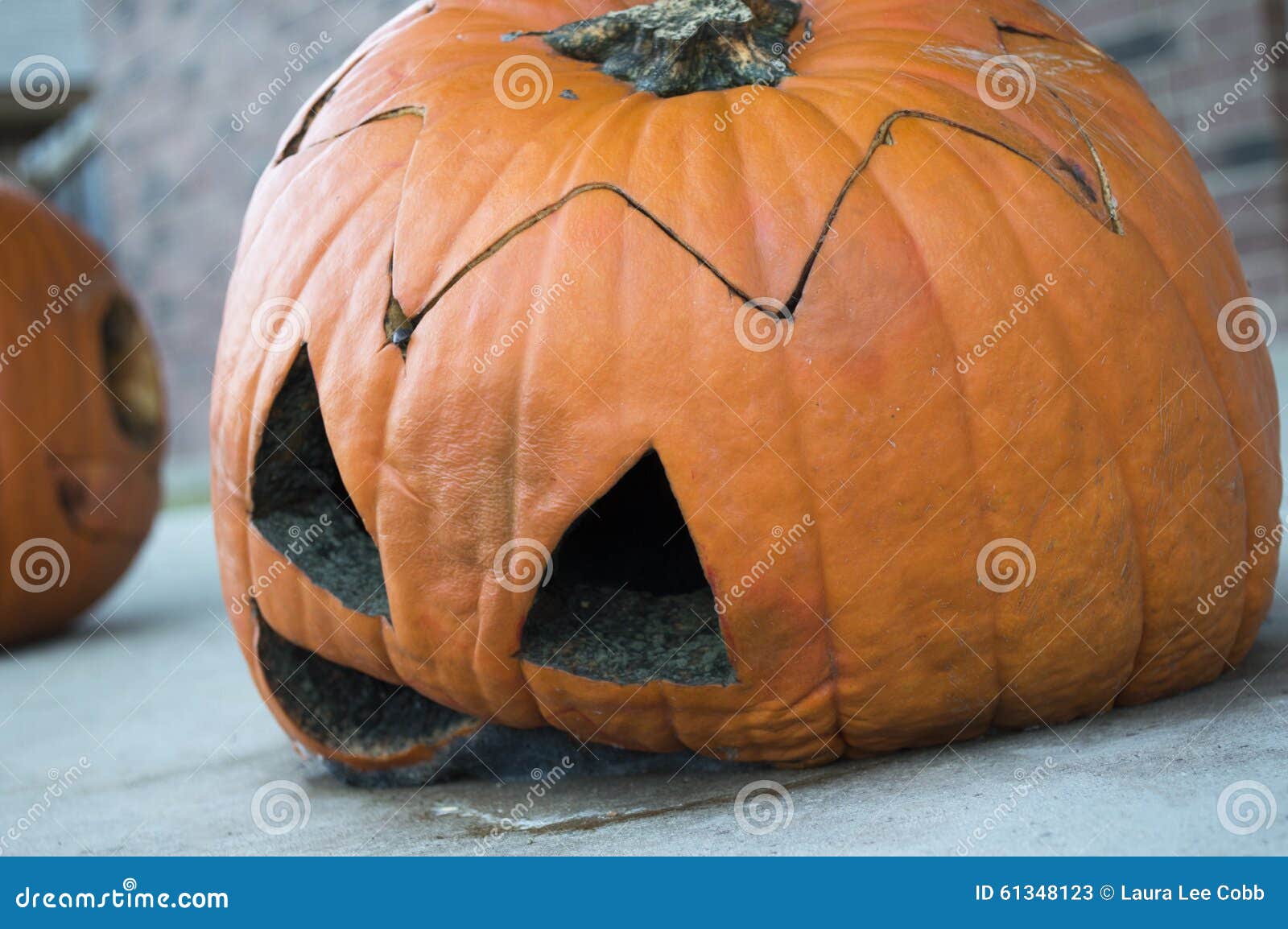 Rotten Pumpkin stock image. Image of treat, season, lantern - 61348123