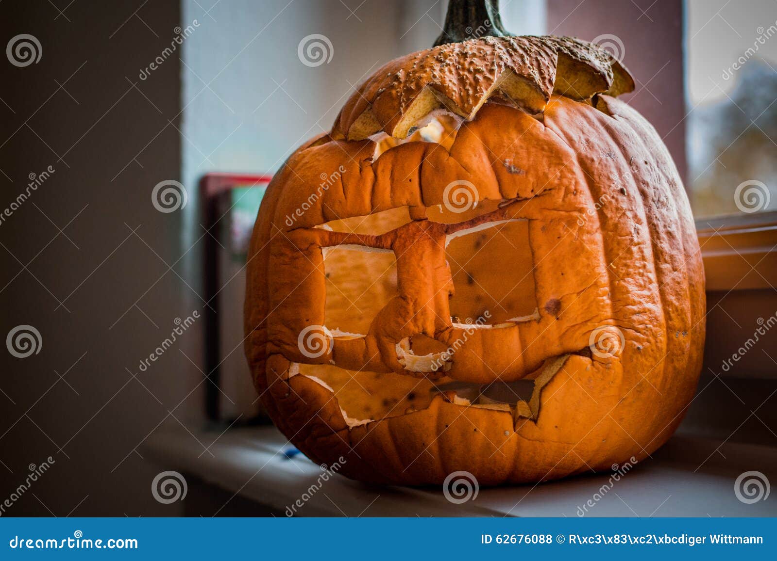 Rotten pumpkin stock photo. Image of lantern, jack, eyes - 62676088