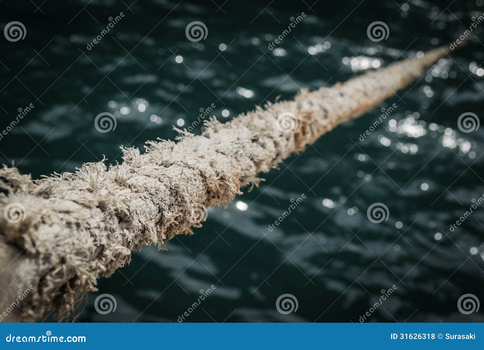 Old Rotten Rope Near Moored Tugboat Stock Image | CartoonDealer.com ...