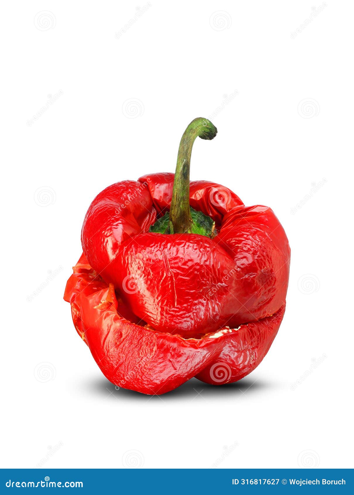 Rotten Withered Pepper Cut in Half Stock Image - Image of vertical ...
