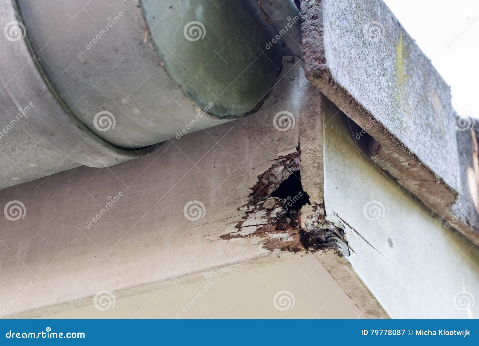 Rotten Wood on Top of House Stock Image - Image of building, decay ...