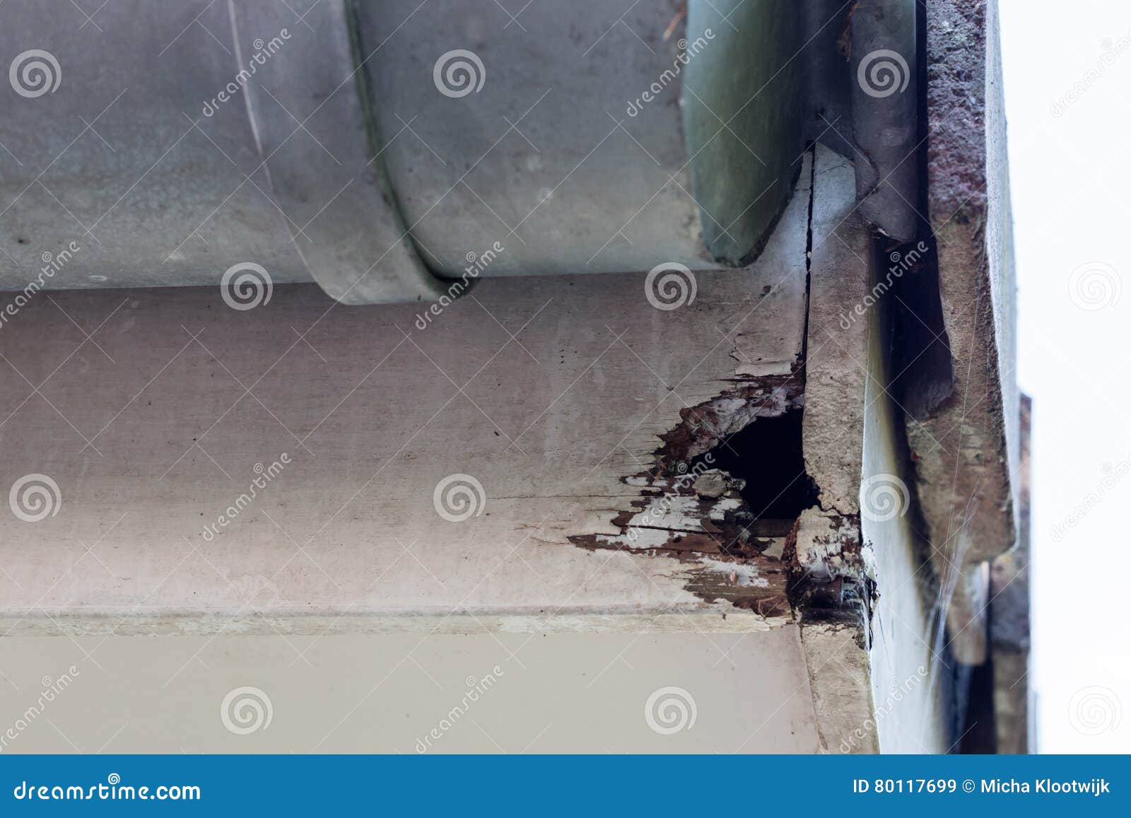 Rotten Wood on Top of House Stock Image - Image of worn, construction ...