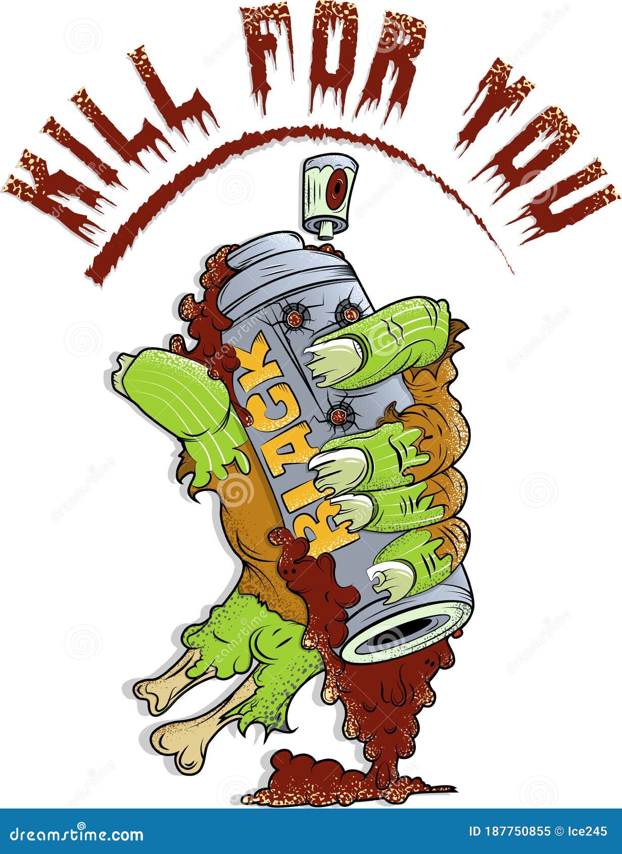 Rotten Zombie Hand Take Weed Joint Stoned Vision Illustrations ...