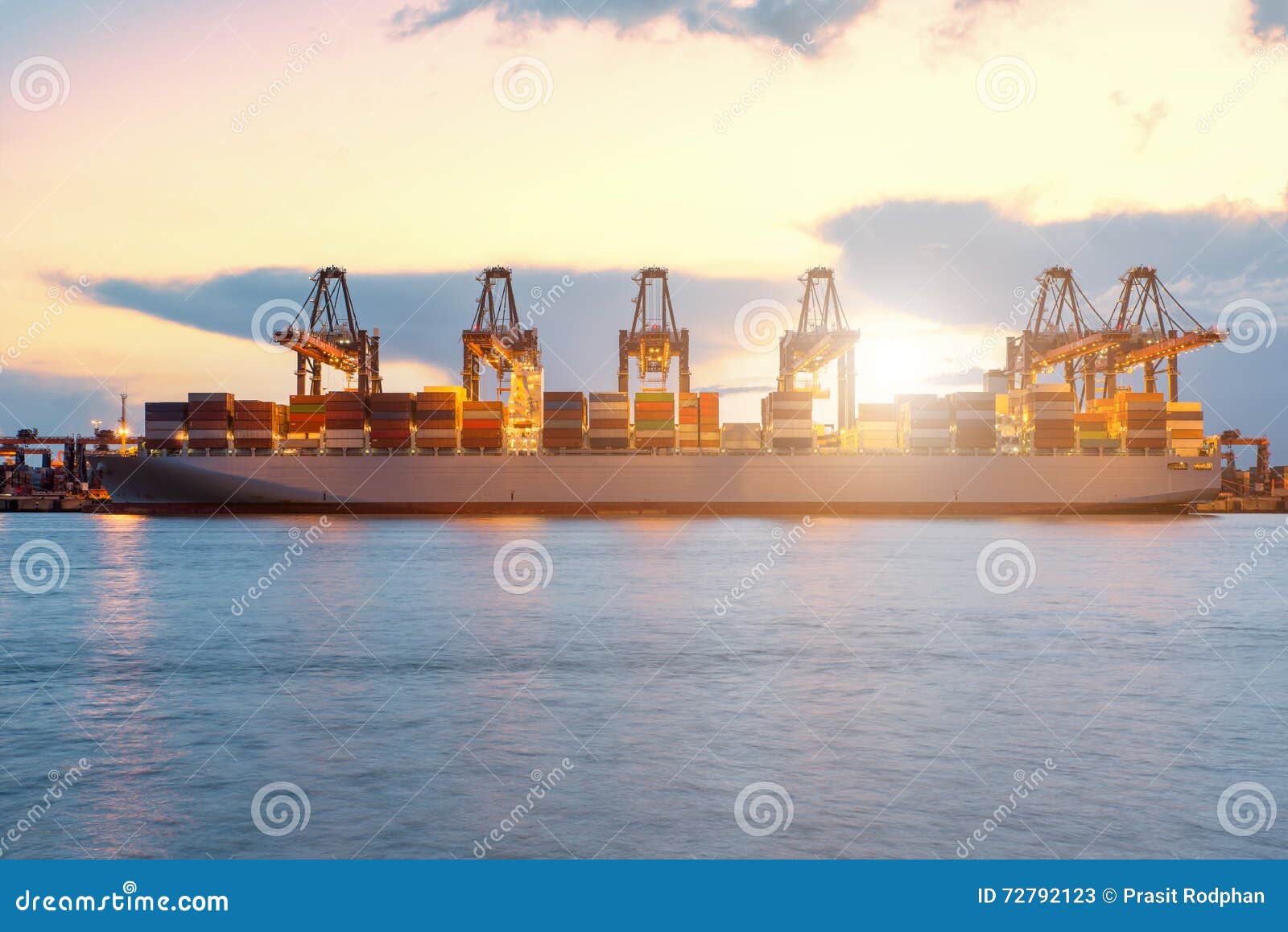 Rotterdam Container Cargo Terminal. Stock Image - Image of maritime ...