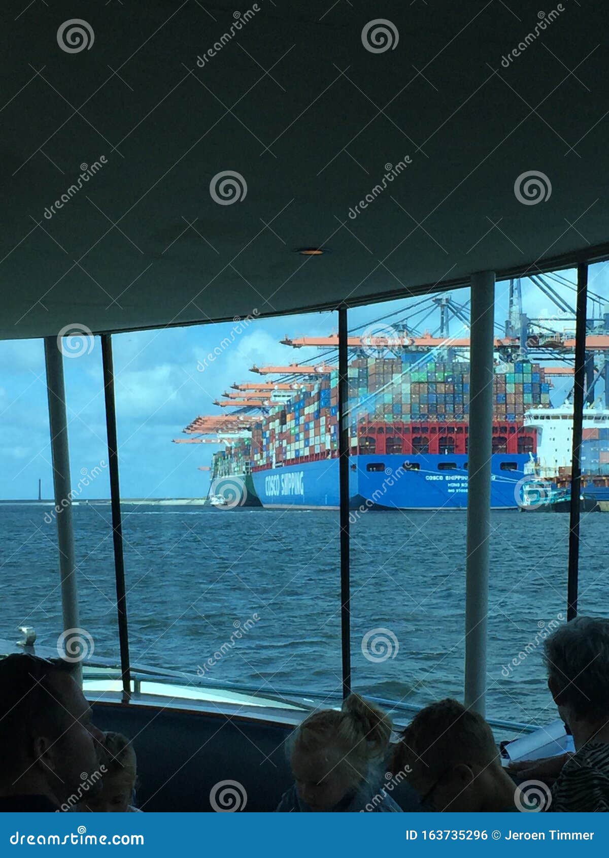 Rotterdam Docks Unloading Containership Netherlands Blue Editorial ...