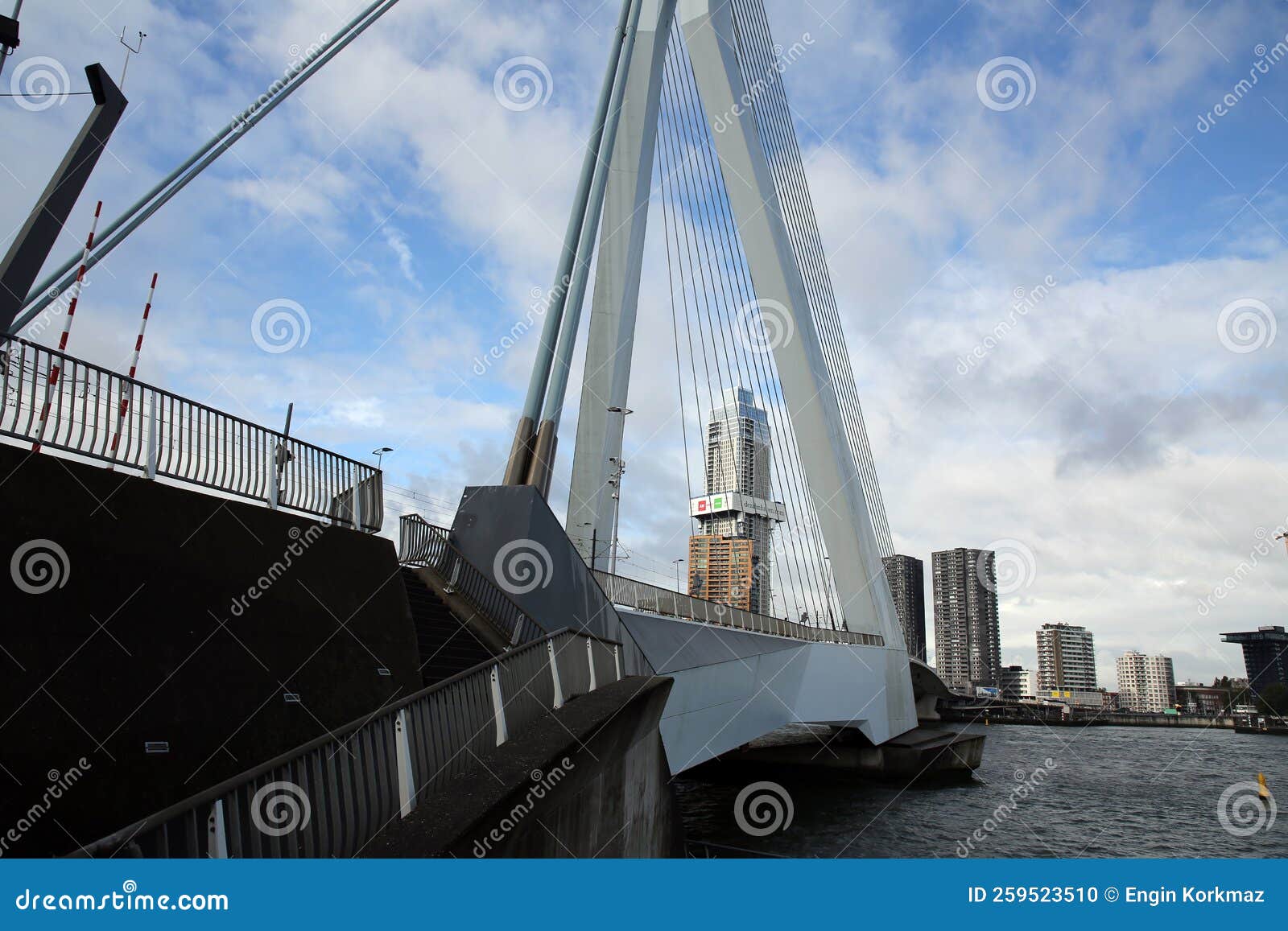 Erasmus Bridge in Rotterdam, the Netherlands Editorial Image - Image of ...