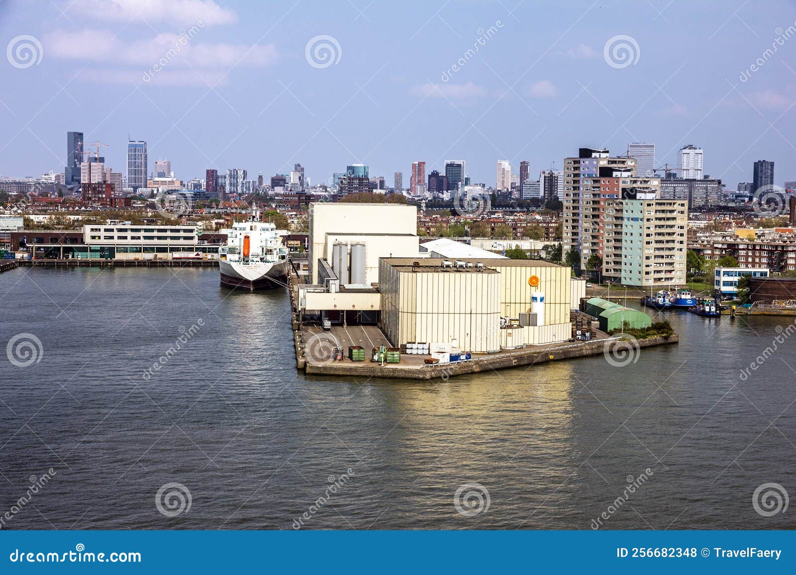 Rotterdam, Netherlands, Seafront Modern Port Buildings Editorial Stock ...