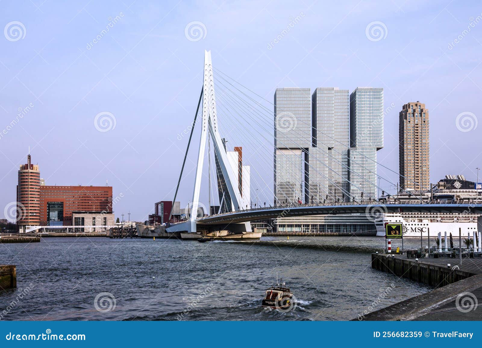 Rotterdam, Netherlands, Seafront Modern Port Buildings Editorial Stock ...
