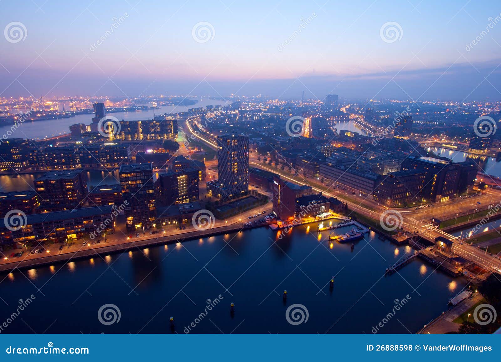 Rotterdam night stock photo. Image of large, industry - 26888598