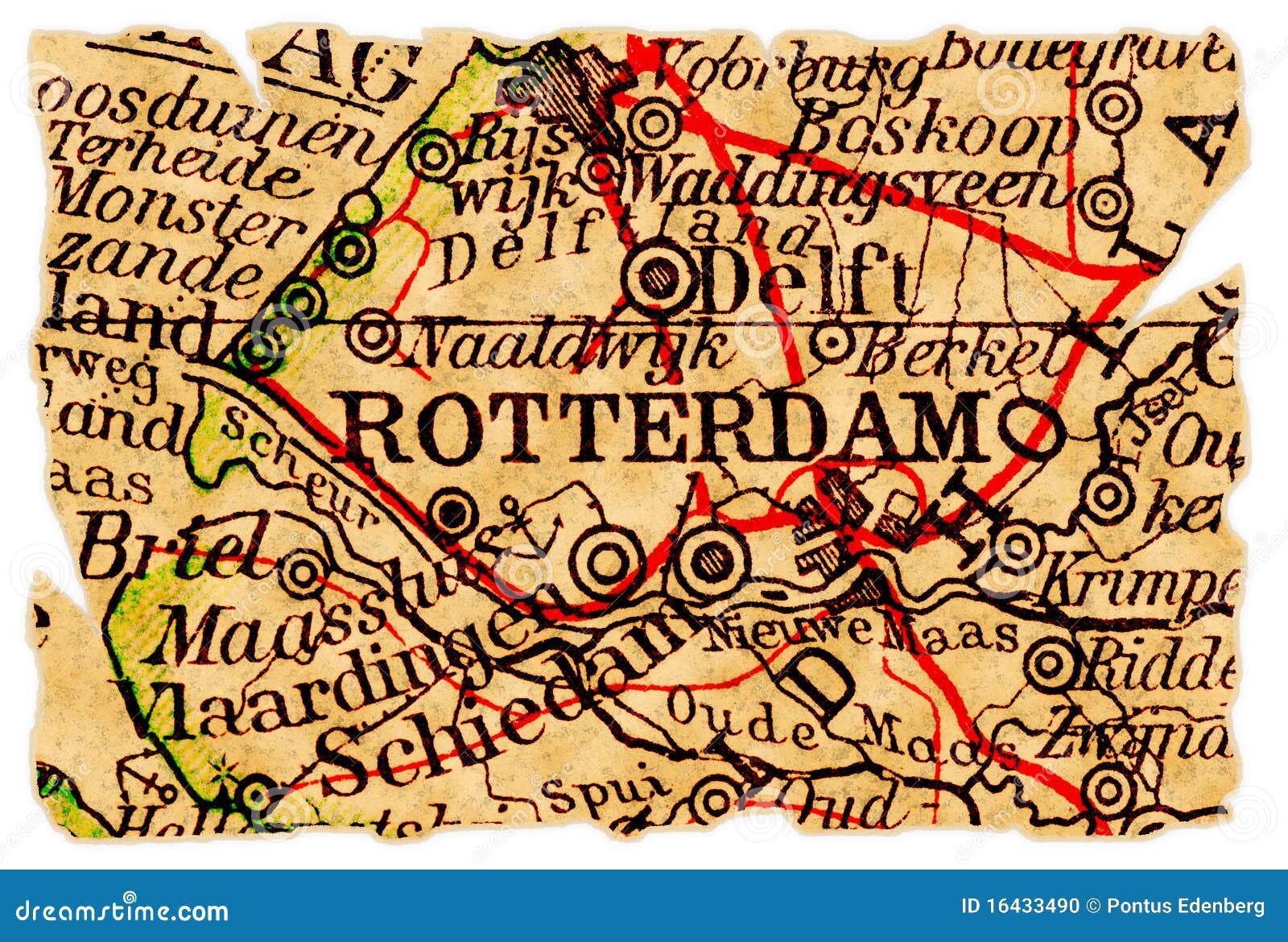 Rotterdam Old Map Stock Photo | CartoonDealer.com #16433490