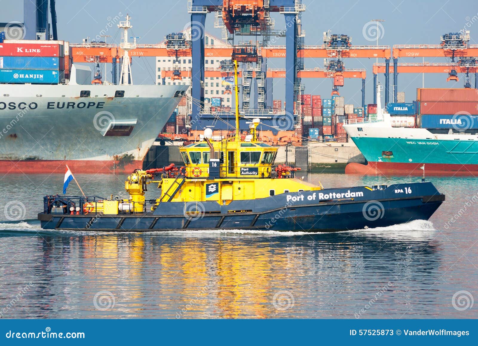 Rotterdam Port Authority editorial stock photo. Image of security ...
