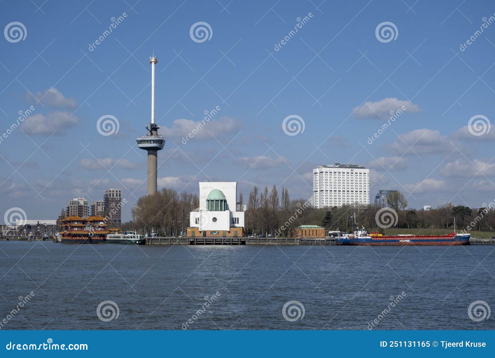 Rotterdam Scenery, Netherlands with Euromast Observation Tower ...