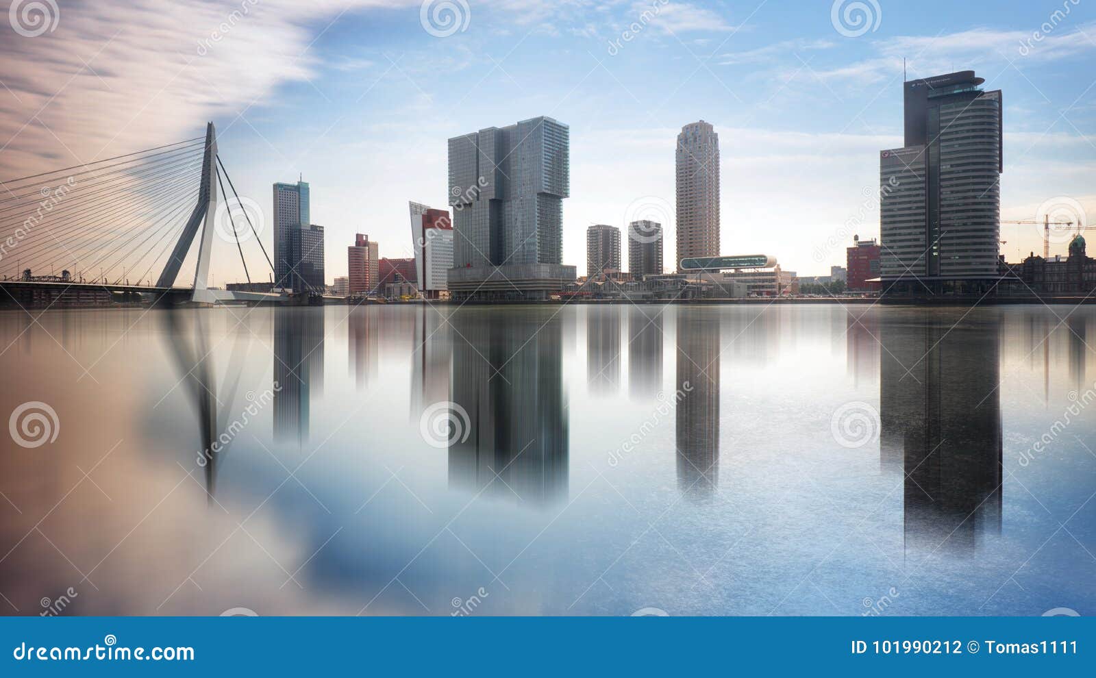 Rotterdam Skyline At Golden Sunset Editorial Photo | CartoonDealer.com ...