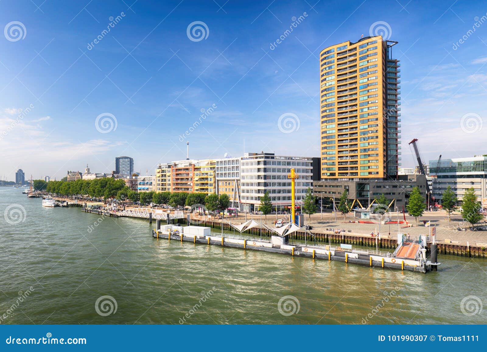 Rotterdam Skyline, Netherlands. Editorial Photography - Image of meuse ...