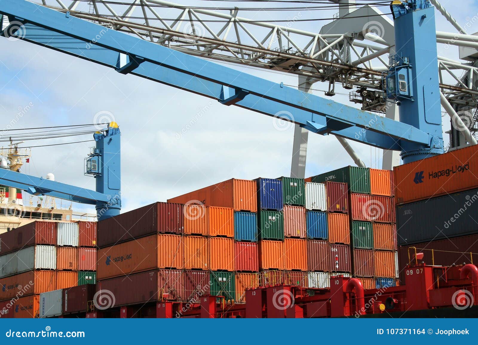 Loading and Unloading in the Port of Rotterdam Editorial Stock Image ...