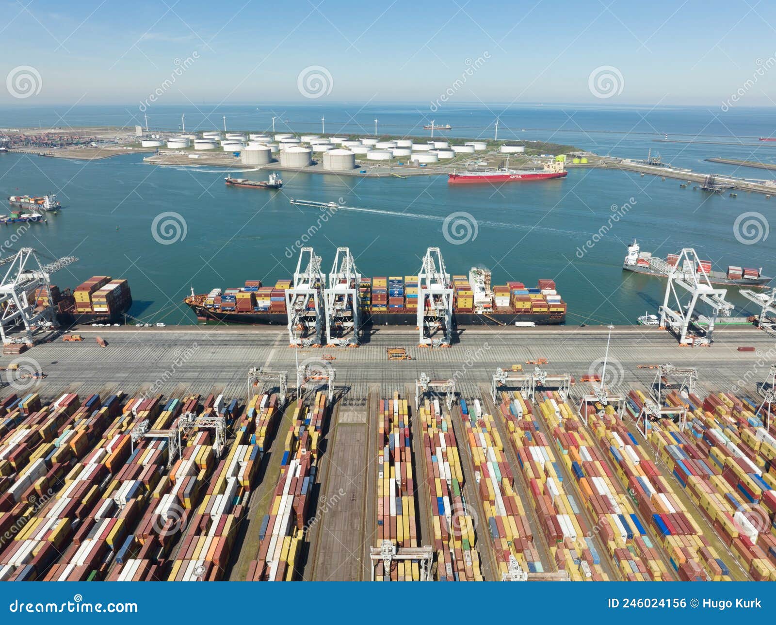 Rotterdam, 18th of April 2022, the Netherlands. Container Terminal ...