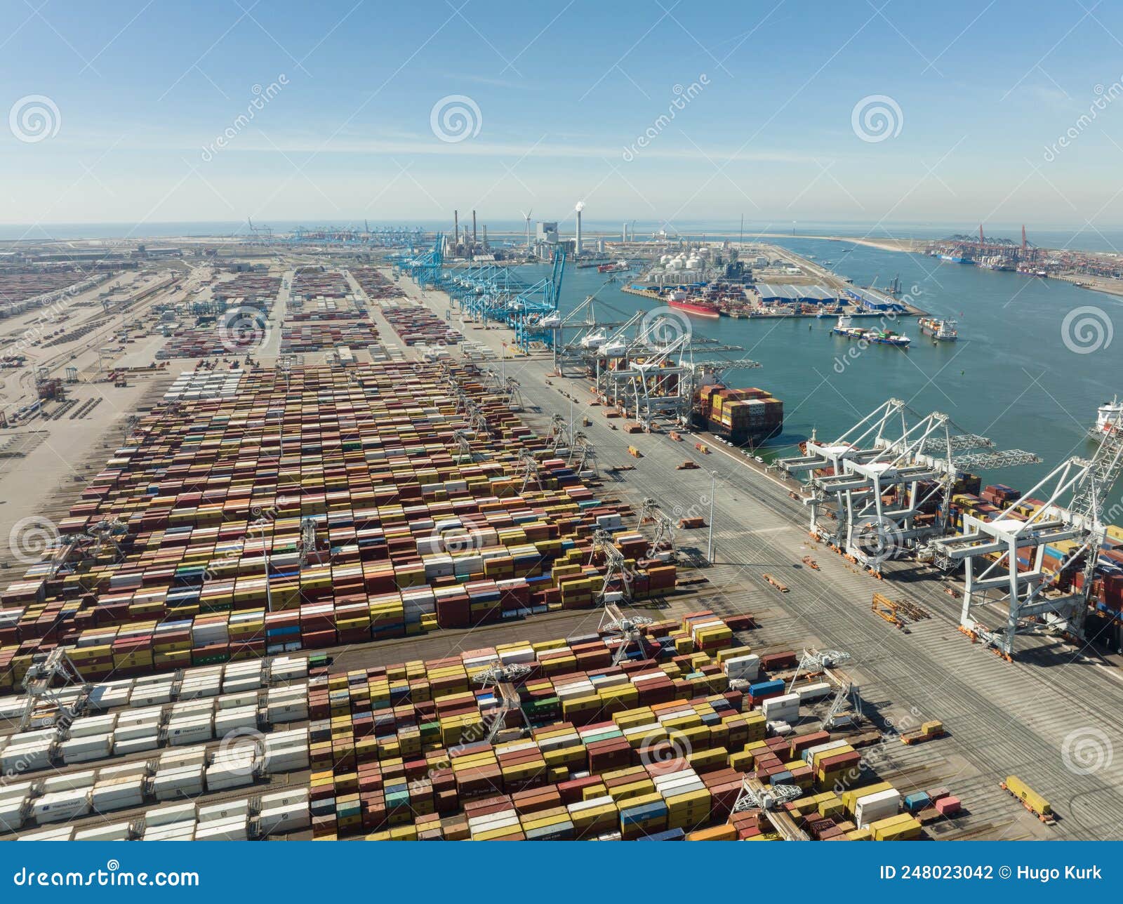 Rotterdam, 18th of April 2022, the Netherlands. Container Terminal ...