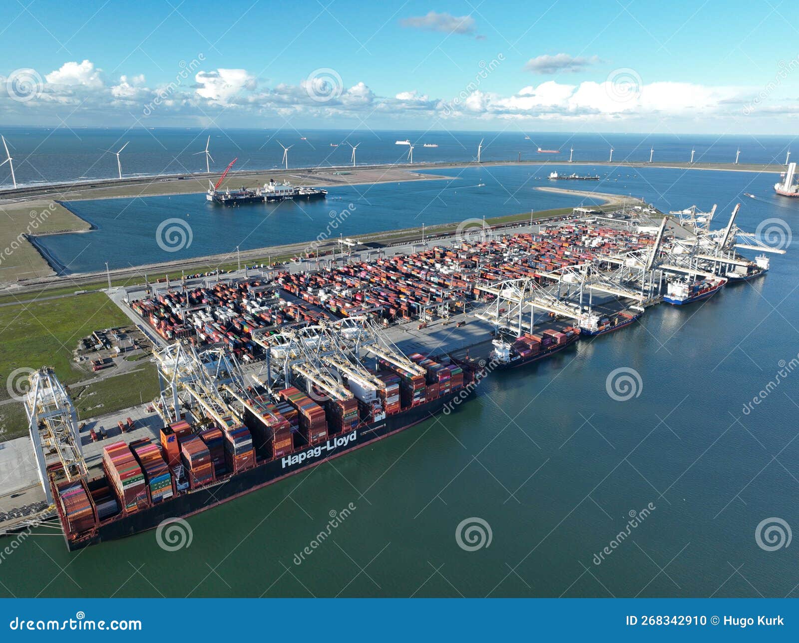Rotterdam, 19th of January 2023, the Netherlands. Container Ship Hapag ...