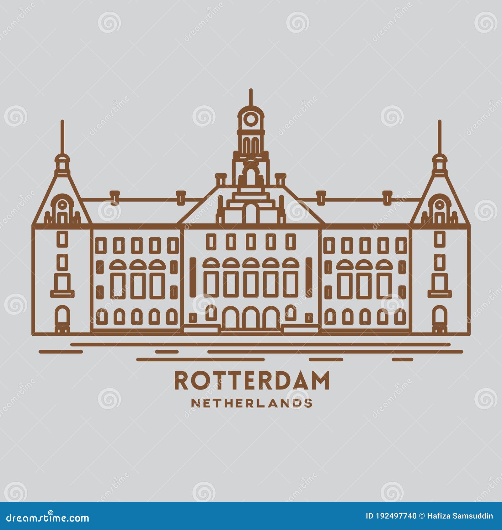 Rotterdam. Vector Illustration Decorative Design Stock Vector ...