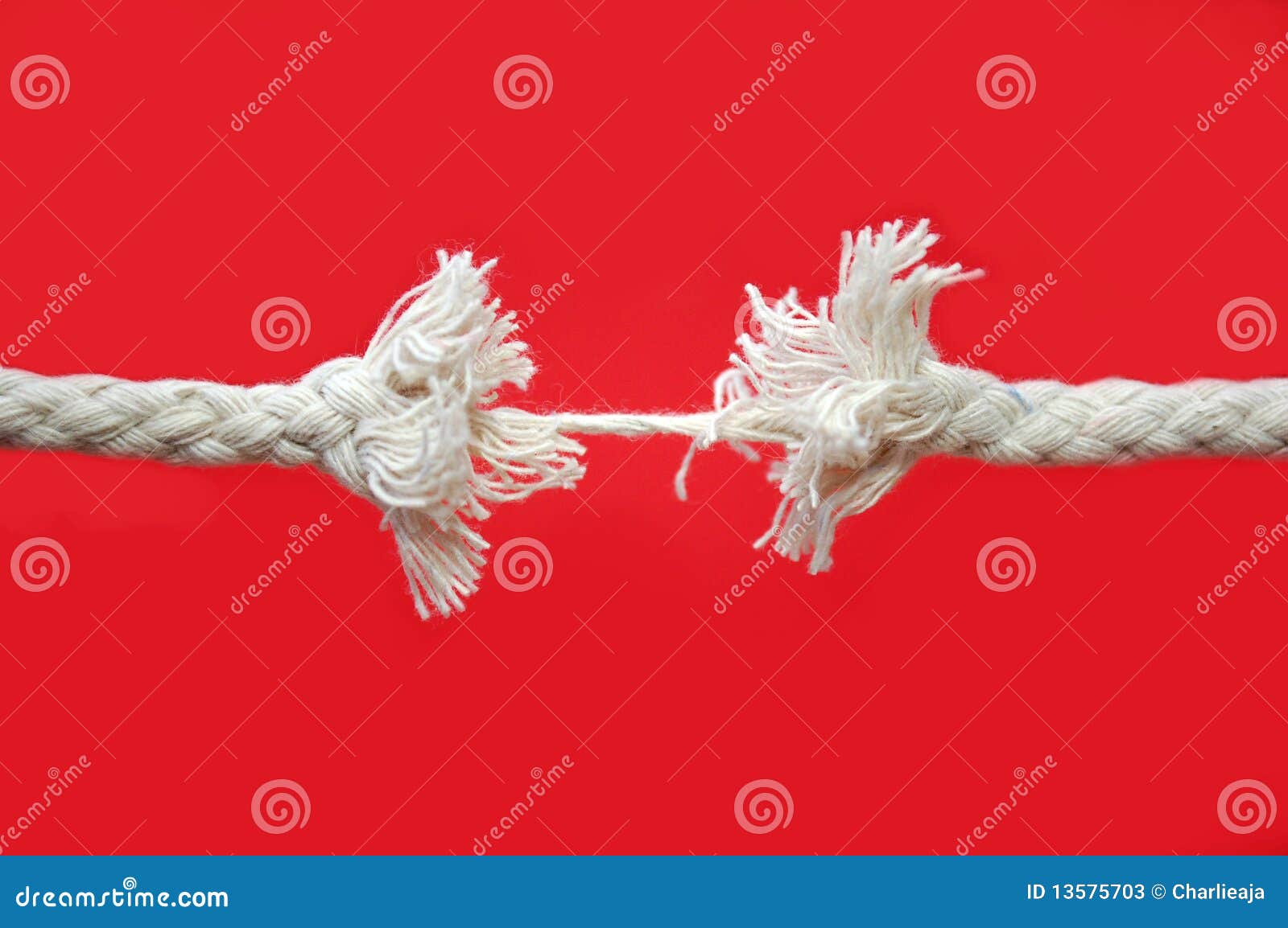 Rottura della corda immagine stock. Immagine di aiuto - 13575703