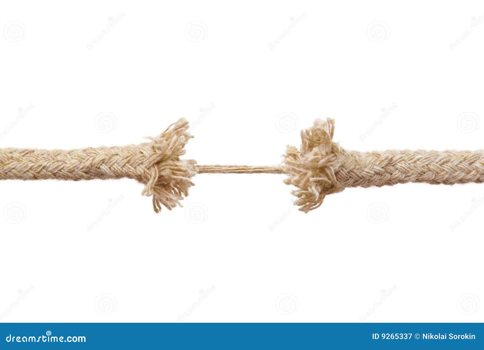 Rottura della corda immagine stock. Immagine di pericolo - 9265337